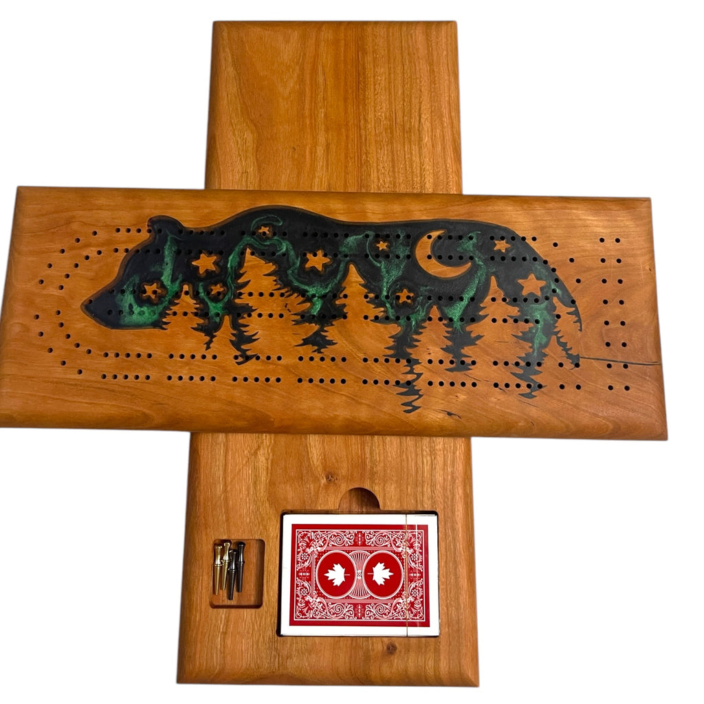 Northern lights bear crib board